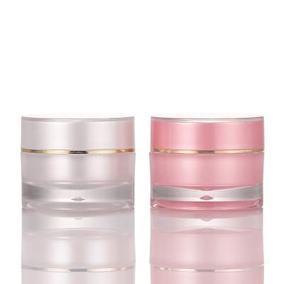 China Coloured PP Plastic Cream packaging Jar With White Lid Skin Care 10g 20g 30g for sale