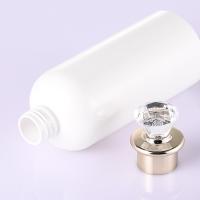 China High Quality PET Round White Unilever Empty Airless Cosmetic Packaging Plastic Lotion Shampoo Bottles With Diamond Cap for sale