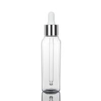 China 2 oz Cosmetic Dropper Bottle PET material 30mm width for skin care product for sale