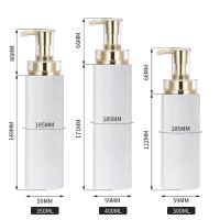 China White Round Empty Airless Lotion Container Small Eco Friendly 300ml Mini Lotion Luxury Shampoo Bottle for sale