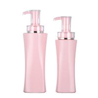 China Empty 350ml 500 Ml Luxury Body Lotion Packaging Shower Gel Container Pink Shampoo Bottles for sale