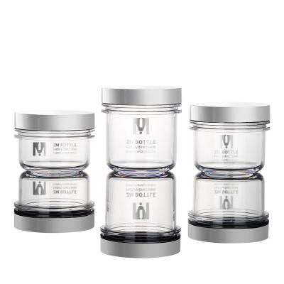 China 50ml Empty Plastic Jars With Lids , Transparent Plastic Beauty Containers for sale