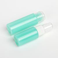 China Food Grade Cosmetic Spray Bottle Green Color 50ml Plastic With Flip Cap for sale