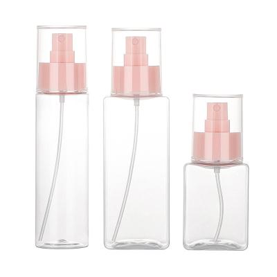 China PET Plastic 100ml Spray Bottles Fine Mist Screen Printing With 24mm Mouth for sale
