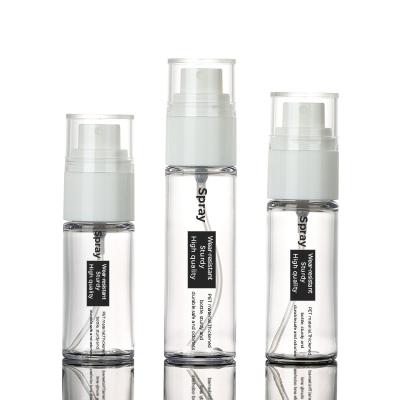 China Leakproof  Plastic Mist Spray Bottle Transparent Leakproof 30ml 20mm Mouth for sale