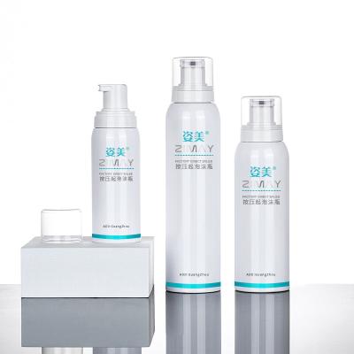 China Round 250ml Foaming Pump Bottle Screen Printing For Facial Cleanser for sale