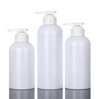 China 350ml Plastic Recycling Skincare Container Wholesale 500ml Unique Shape Shampoo Bottle With Pump for sale