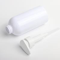 China 350ml Plastic Recycling Skincare Container Wholesale 500ml Unique Shape Shampoo Bottle With Pump for sale
