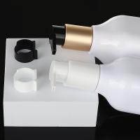 China 200ml 300ml 350ml 400ml Luxury Biodegradable Unique Square Cosmetic Lotion Airless Gold Pump Bottle for sale