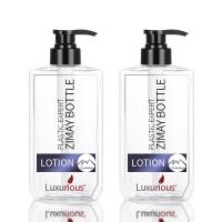 China Recycled 300ML 500ML Clear Normal Regular Plastic Shampoo And Conditioner Body Pump Bottle for sale