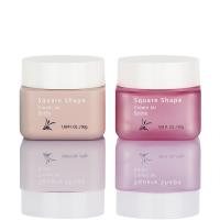 China Food Grade Empty Face Cream Containers Double Wall Square 50g for sale