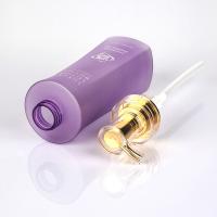 China Wholesale 350ml 500ml Pet Empty Plastic Transparent Shampoo Bottles Luxury Cosmetic Gold Pump Lotion Container for sale