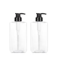 China Refillable 16 Oz Lotion Pump Bottle Irregular Shape Airless PET Plastic for sale