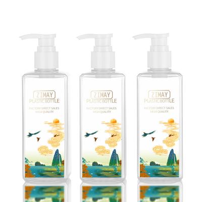 China Transparent Cosmetic Lotion Bottle Luxury Biodegradable 300ML for sale