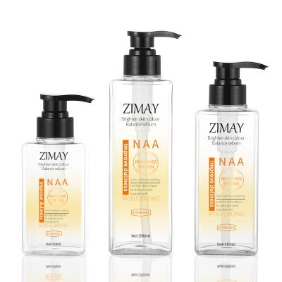 China Recycled Square Clear Plastic Lotion Bottles With 44mm Pump 550ml for sale