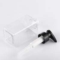 China Recycled Square Clear Plastic Lotion Bottles With 44mm Pump 550ml for sale