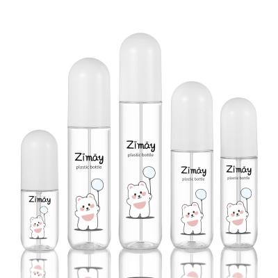 China PET Empty Spray Bottle 100ml Recycled Material ODM Available Round Shape for sale
