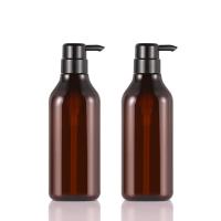 China Frosted Amber Body Lotion Bottle With Pump Multiapplication 1000ML for sale
