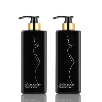 China Black Cosmetic Lotion Bottle , 8 Oz Lotion Bottle With Pump 73mm Width for sale