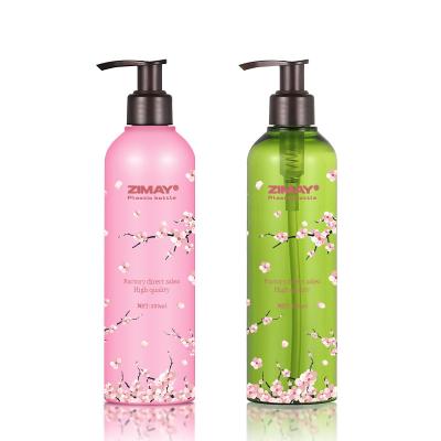 China round Cosmetic Lotion Bottle , 54mm Green empty body lotion bottles 300ML for sale
