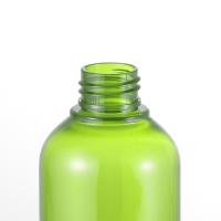 China round Cosmetic Lotion Bottle , 54mm Green empty body lotion bottles 300ML for sale
