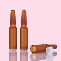 China Amber Plastic Serum Vials Ampoule For Cosmetic Essence 1ml Capacity for sale