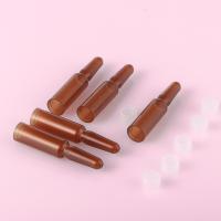 China Amber Plastic Serum Vials Ampoule For Cosmetic Essence 1ml Capacity for sale