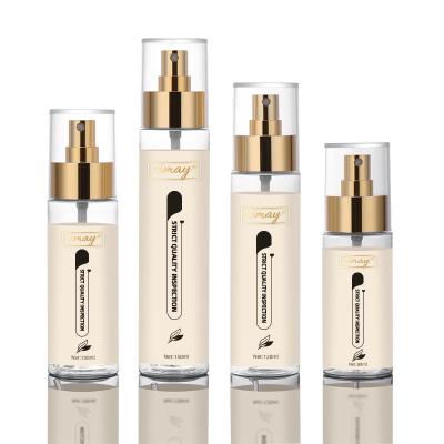 China Round Empty Cosmetic Spray Bottles , Luxury 4 Oz Clear Plastic Spray Bottles for sale