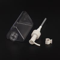 China 200ml Empty Airless Pump Bottle Triangle Transparent For Hair Oil for sale