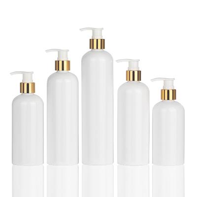 China OEM Cosmetic Lotion Bottle , Reusable Gold Pump Bottle For Thick Cream for sale