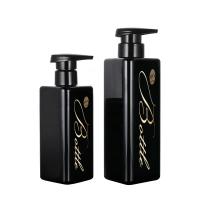 China 500ml Plastic Bottles For Creams Black Refillable PET Material for sale