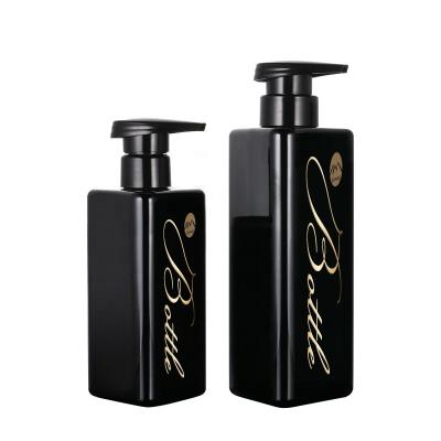 China 500ml Plastic Bottles For Creams Black Refillable PET Material for sale