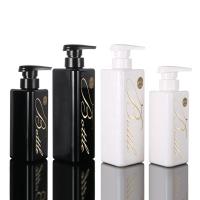 China 500ml Plastic Bottles For Creams Black Refillable PET Material for sale