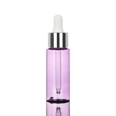 China Thick Plastic Dropper Bottles 30ml PET Plastic Material Screen Printing for sale