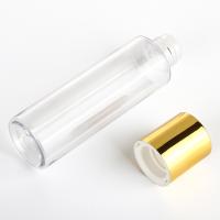 China Gold Lid Plastic Cosmetic Containers 120ML 150ML Empty Lotion Toner Bottle for sale