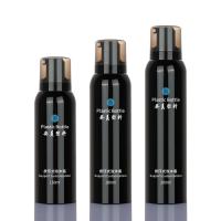 China Cylinder PET 180ml 200ml Packaging Black Foam Soap Dispenser Bottle Pump Airless for sale