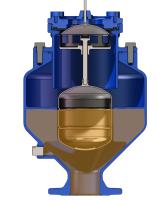 China Spill Free RAL5015 Kinetic Combination Sewage Air Release Valve for sale