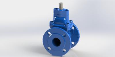 China FBE Coated Ductile Iron Flanged Gate Valve Handwheel Operated Available for sale