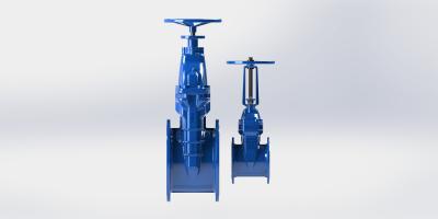 China Non Rising Stem Blue Water Gate Valve With Two Side Sealing Seal 100% Leak Tight for sale