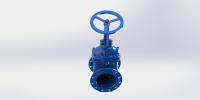 China Red / Blue Ductile Iron Gate Valve For Water Circulation System / Cooling System for sale