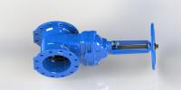 China Hand Wheel Or Top Cap Operated Water Gate Valve Red / Blue Epoxy Coated for sale