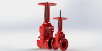 China Red Ductile Iron Flanged Gate Valve For Fire Fighting System Epoxy Resin Powder Coated for sale