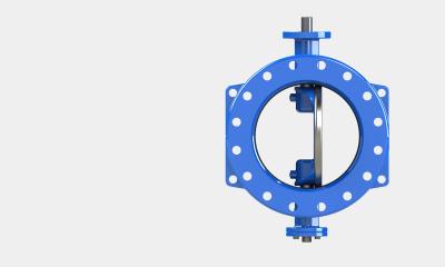China Disc Double Eccentric Butterfly Valve Epoxy Coated With Worm Gear for sale