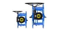 China Ductile Iron Arch Shape Double Eccentric Butterfly Valve With Ribs Wormgear for sale