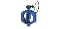 China RAL 5010 Ductile Iron Double Eccentric Butterfly Valve 150 PSI for sale