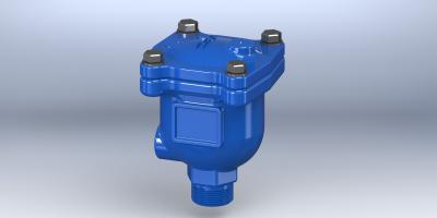 China Blue Small Stainless Steel Float Air Vent Valve , Epoxy Coating Air Flow Control Valves for sale