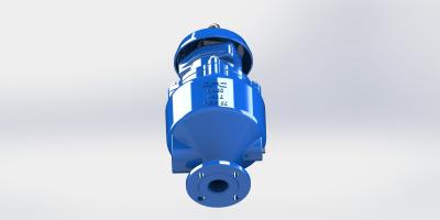 China Ductile Iron Full Flow Area Sewage Air Valve Spill Free for sale