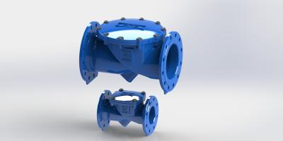 China EN12233 Double Flange Rubber Coated Disc Check Valve For Water System 40 Degree for sale