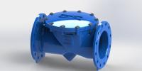 China Automatic Rubber Coated Flapper Swing Flex Check Valve High Grade Ductile Iron for sale