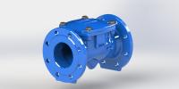 China Ductile Iron Swing Flex Check Valve Wedge Coated With EPDM Rubber Epoxy Coated for sale